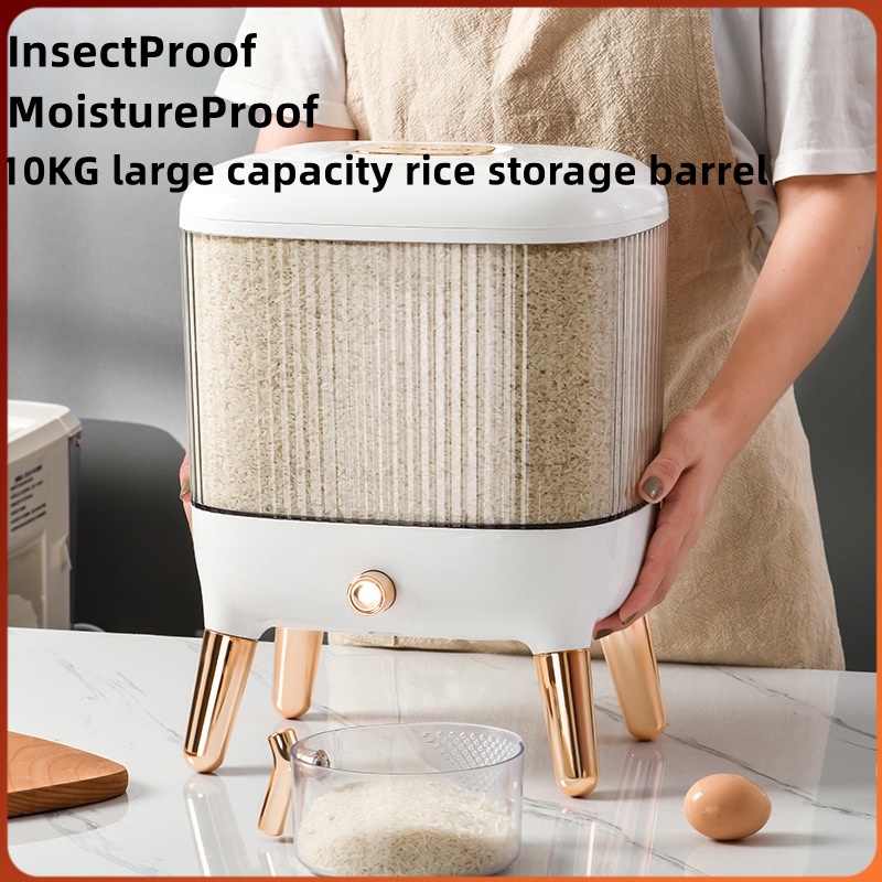Modern 10KG Rice Storage Box InsectProof MoistureProof Sealed rice ...