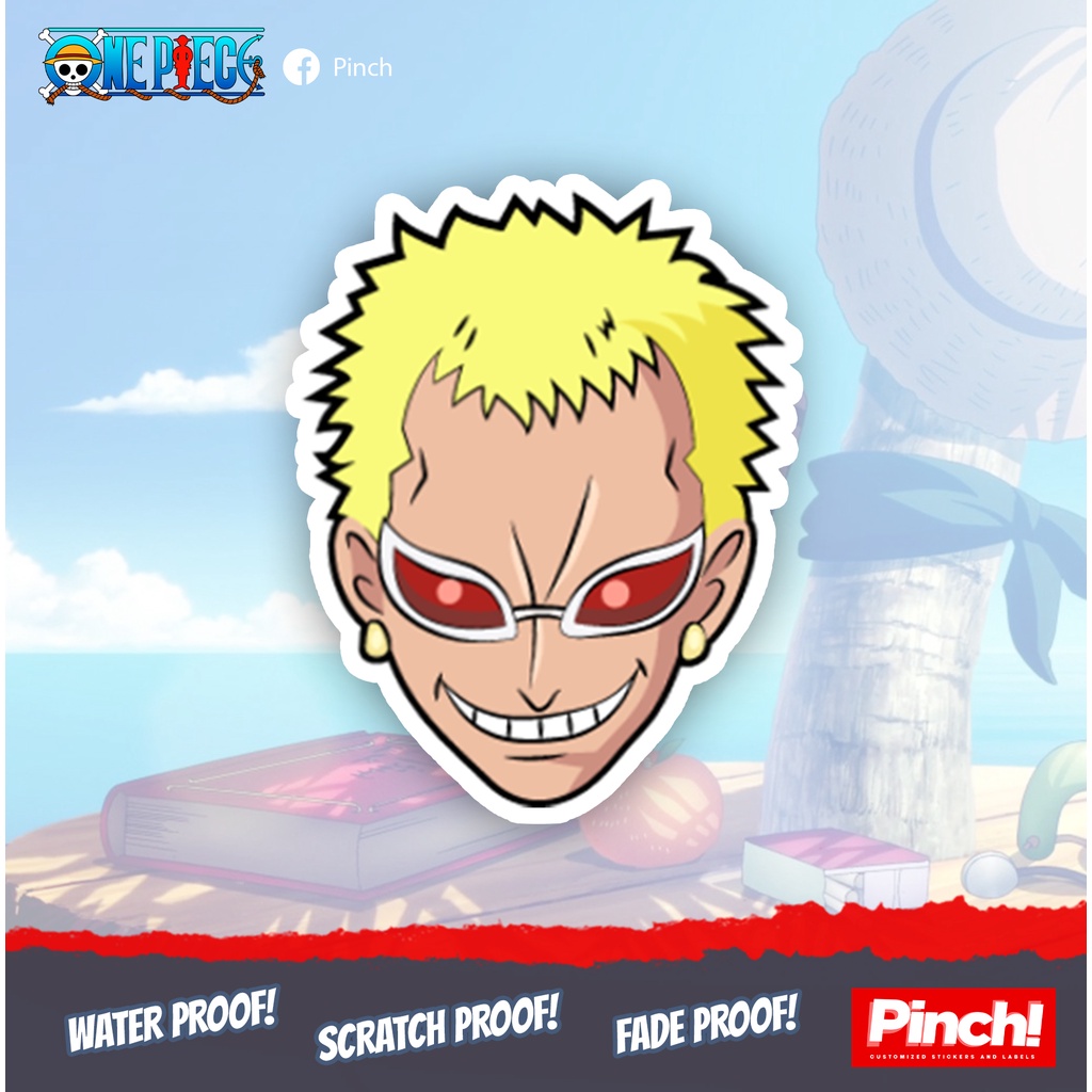 One Piece Sticker - Doffy Doflamingo 4pcs | Shopee Philippines