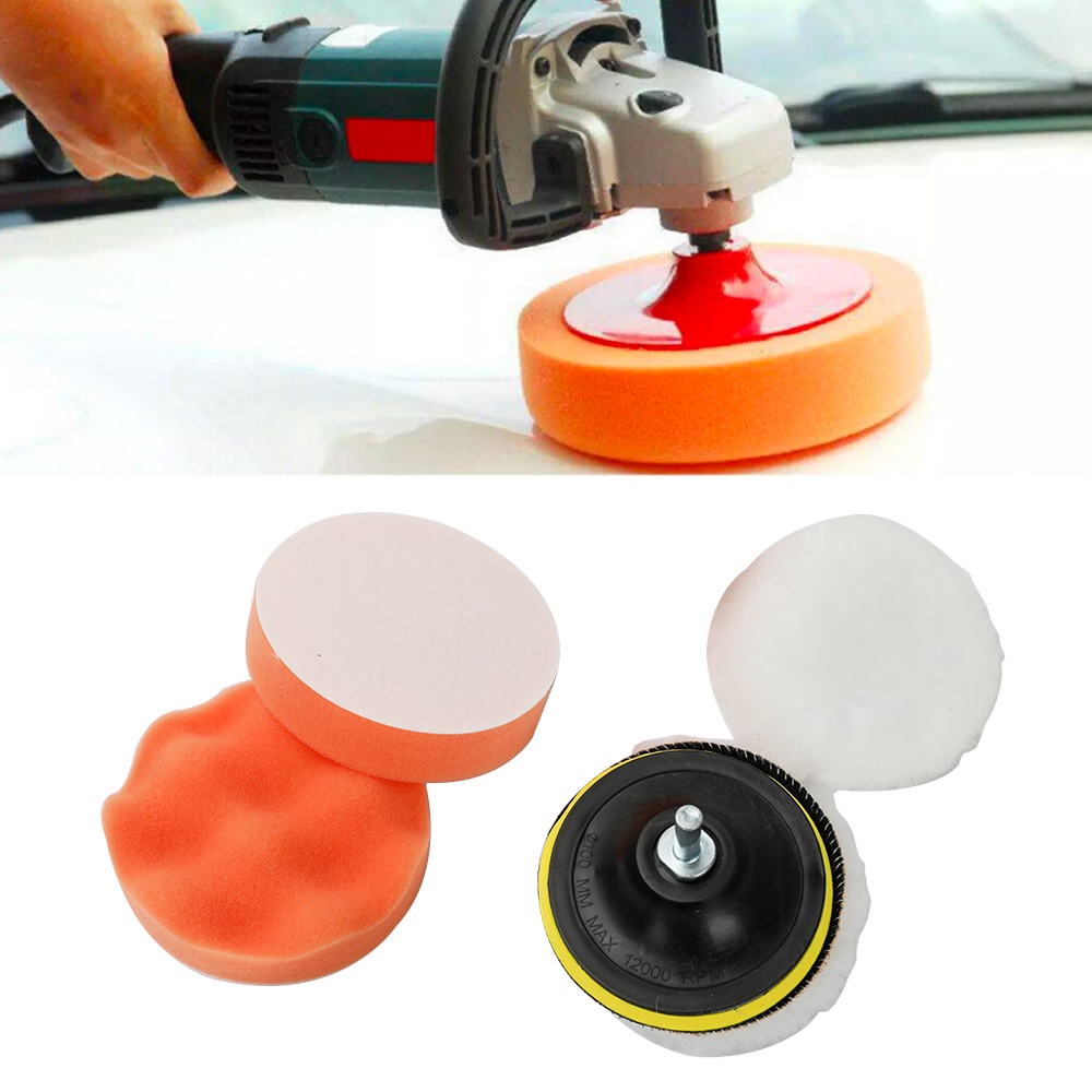 Car beauty 6 pieces / set waxing and polishing wheel sponge wheel wool ...