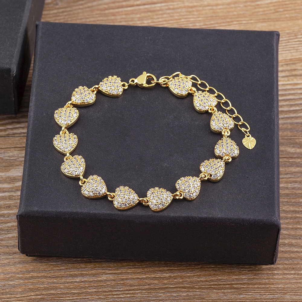 New Arrival Creative Design Luxury Gold Color Chain Bracelets Love ...