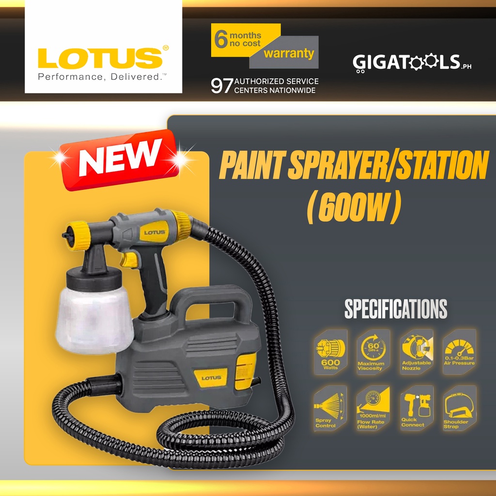 *NEW* Lotus LTPT600PSX Paint Sprayer/Station (600W) | Shopee Philippines