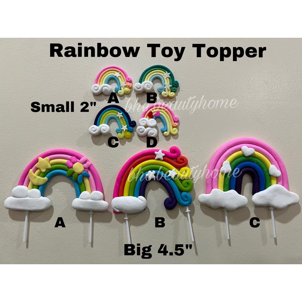 Rainbow Toy Topper Cake Display toys Toppers fam unicorn little pony ...