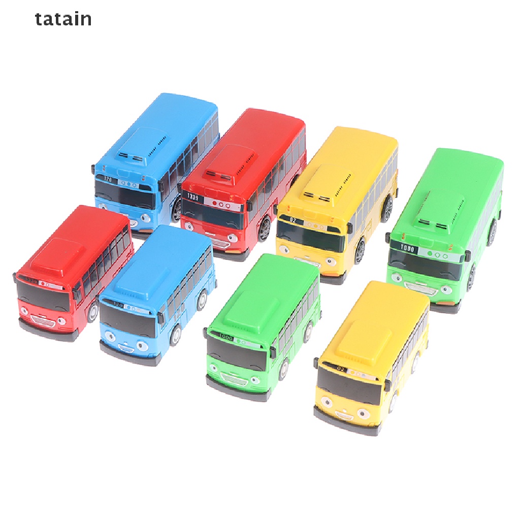 [TAT] 4PCS Tayo The Little Bus Cartoon Pull Back Car Toy Set Kids ...