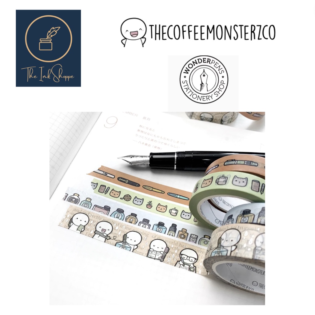 The Coffee Monsterz x Wonder Pens Washi Tape Limited Edition | Shopee ...