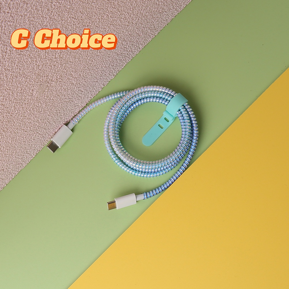 140cm Colorful Cable Winder with Free Data Tie Spiral USB Charge Cord ...