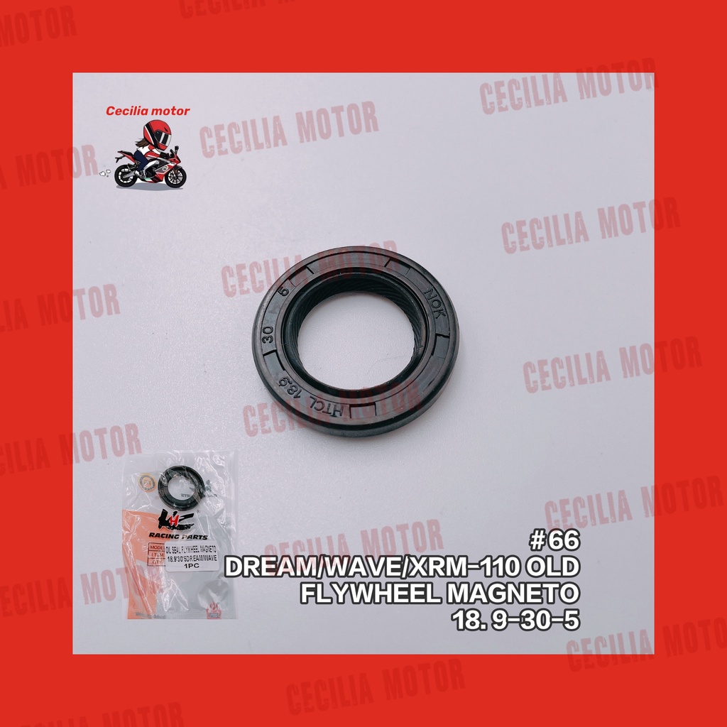 MOTORCYCLE OIL SEAL FLYWHEEL MAGNETO DREAM/WAVE/XRM-110 OLD 18.9-30-5 ...