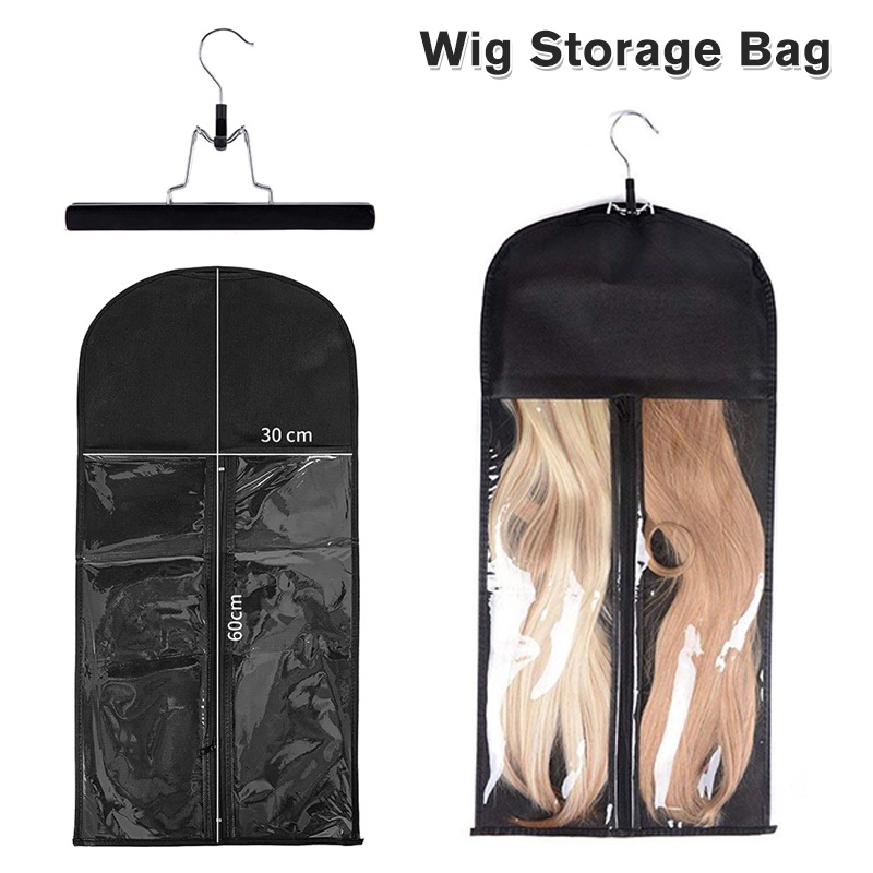 Hair Extension Storage Bag Hair Extension Hanger Dust Proof Wig Storage ...