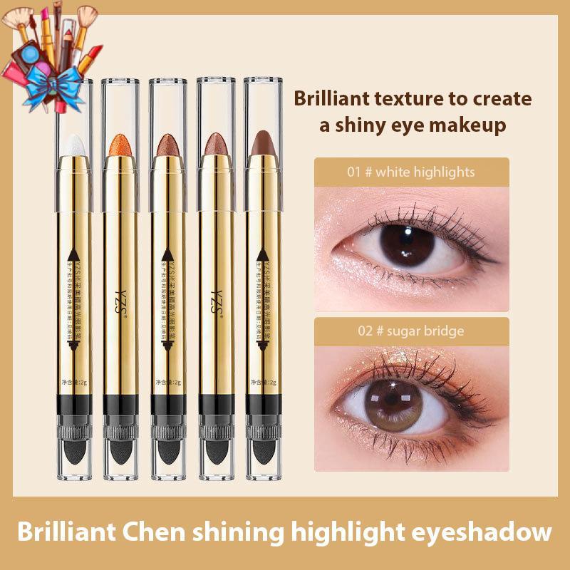 Highlight Pearlescent Double-ended Eyeshadow Stick Waterproof Non ...