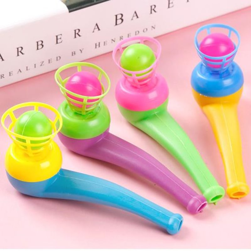 Pipe Shape Float Blowing Balls Toys Children Blow Pipe Balls Toy ...