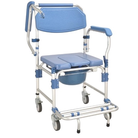 VH609 4-in-1 Aluminum Commode Chair with Wheels | Shopee Philippines