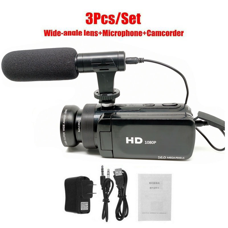 HD 1080P 16x Zoom Digital Video Camera for Professional 4k 60fps Camera ...