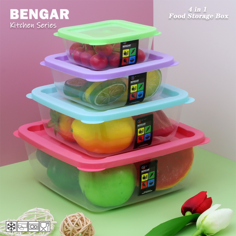 4 in 1 FOOD STORAGE BOX / food keeper set / food container set / baunan ...