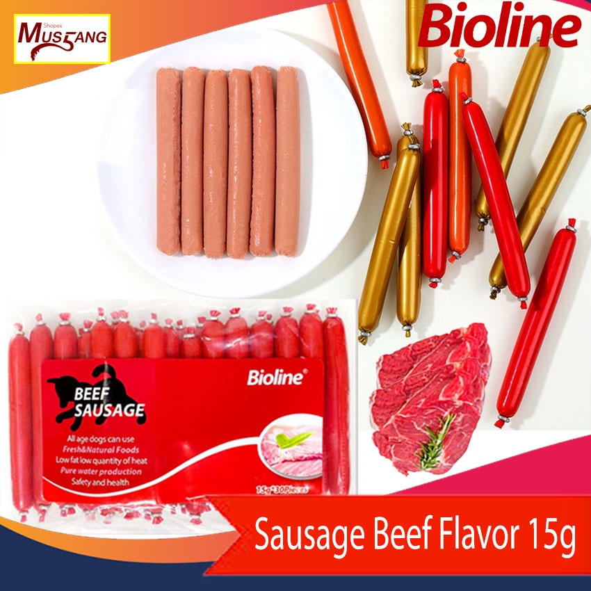 Bioline Sausage Dog Treat 15g Pet Dog Sausage Cat Sausage Pet Snack ...