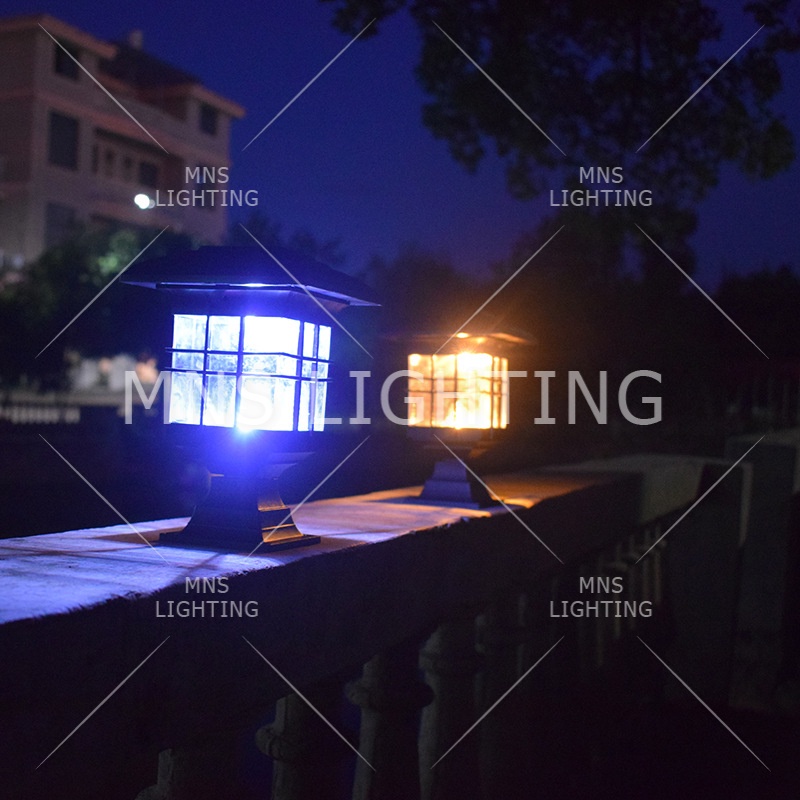 Big Solar Head Lamp Outdoor Weatherproof Gate Lamp Hiasan Lampu Taman ...