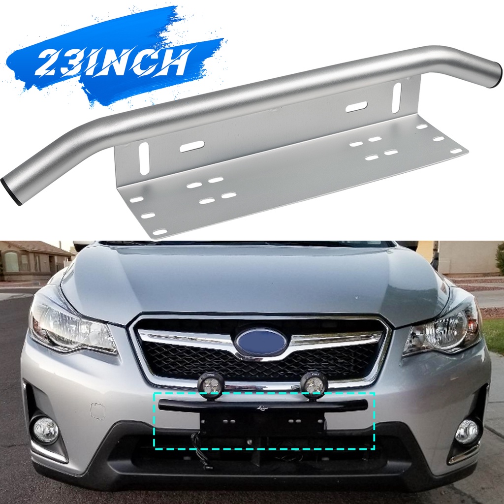 Universal Bull Bar Front Bumper License Plate Log Light Mount Bracket ...