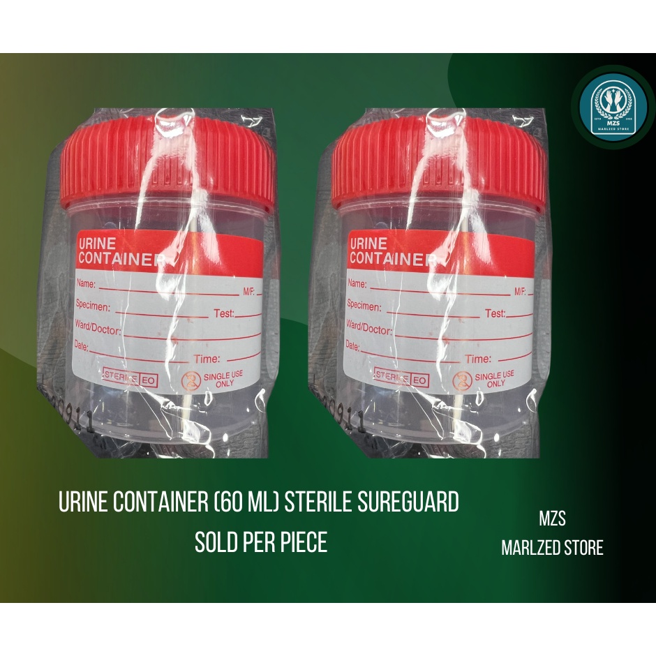 URINE CONTAINER (60 ML) STERILE SUREGUARD SOLD PER PIECE | Shopee ...