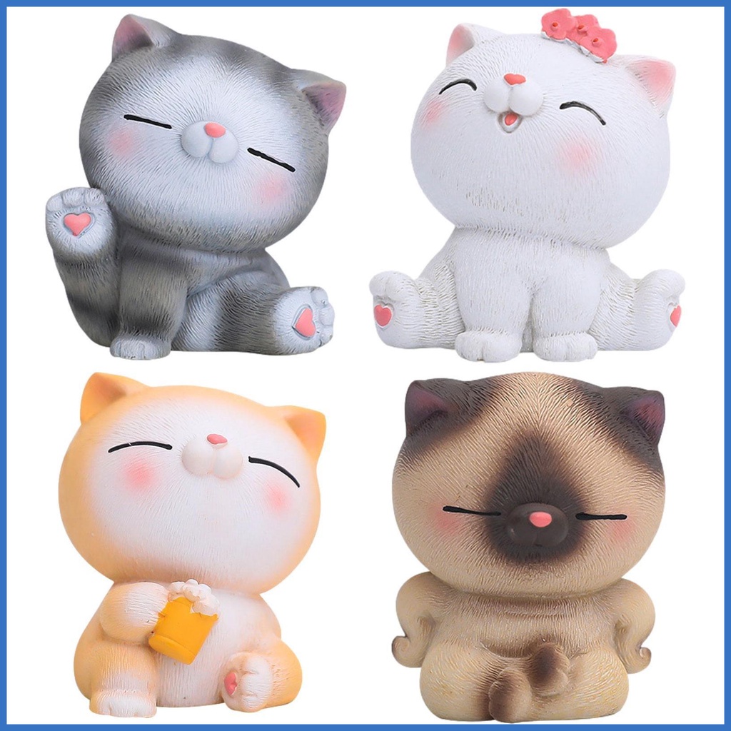 Cat Dashboard Figures Cute Realistic Cat Figures for Car Resin Cat ...