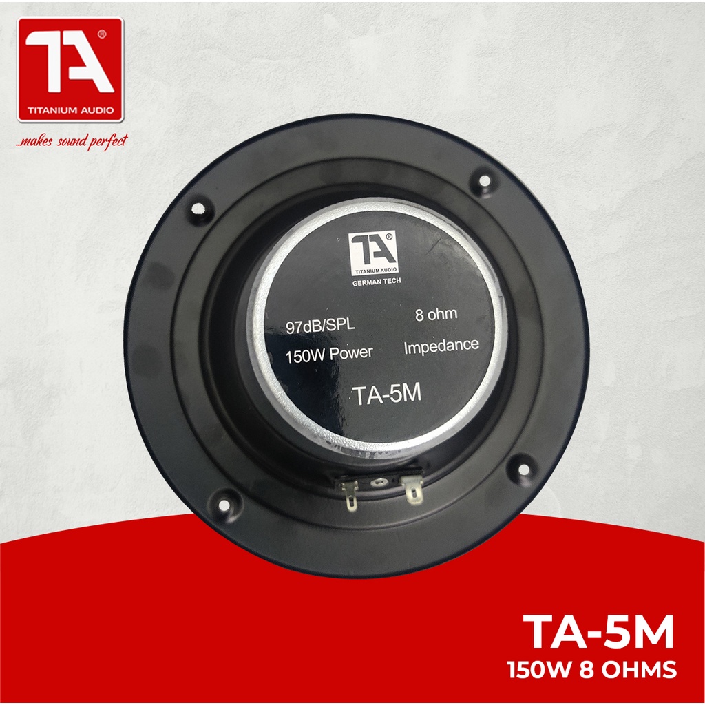 Titanium Audio TA 5M Speaker / Midrange / 150W / 8 Ohms / Titanium ...