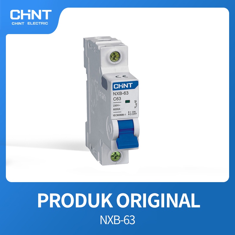 Mcb 1P 2P 3P 4P Chint blue NXB-63 6kA (1A 2A 4A 6A 10A 16A 20A 25A 32A ...
