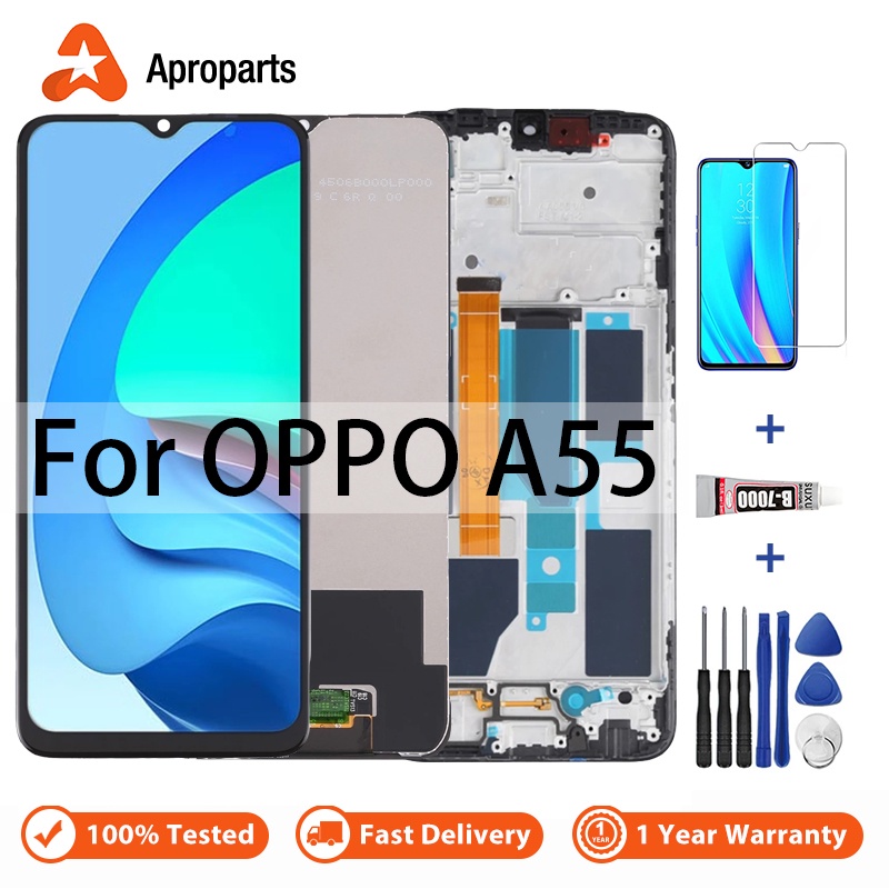 For OPPO A55 4G 5G CPH2325 PEMM00 LCD Display Touch Screen Digiziter ...