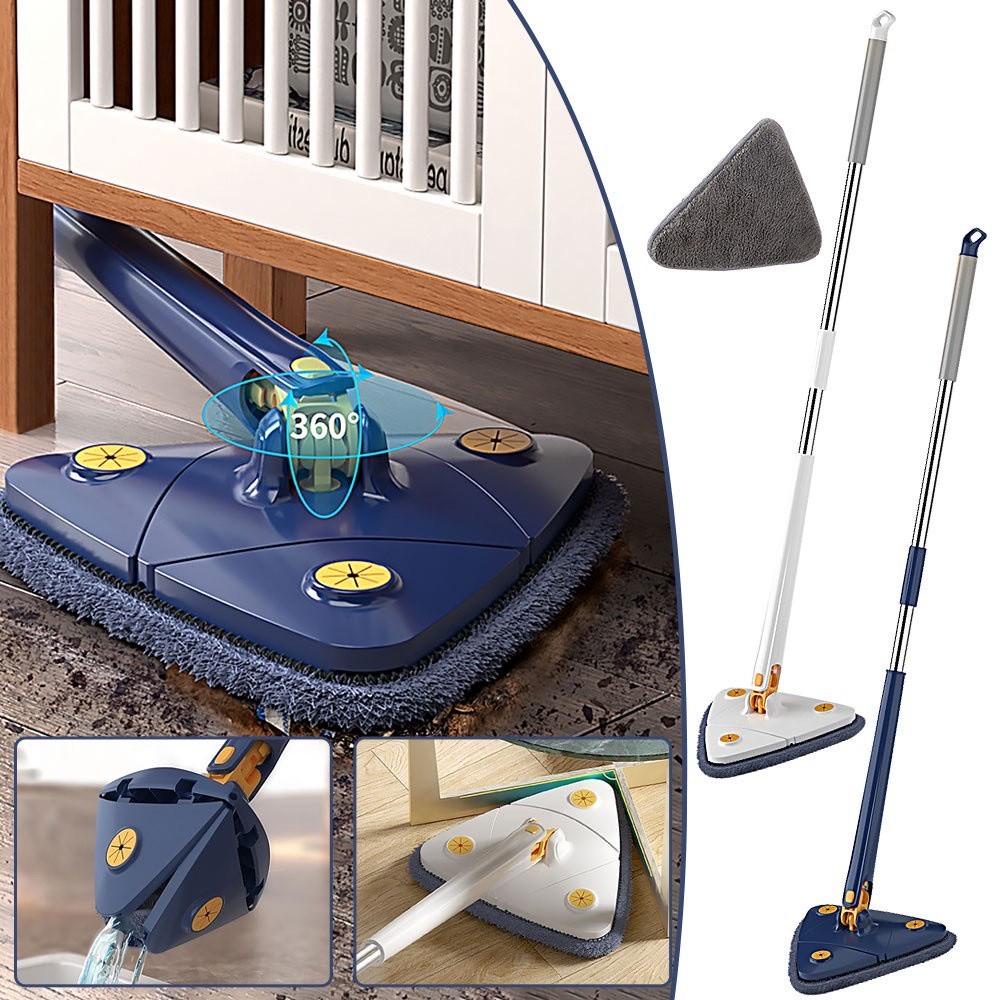 Triangular multi-purpose self-wringing smart mop, supports cleaning ...