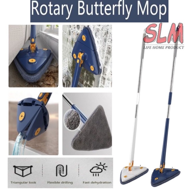 SLM Self Twist Mop and Adjustable Cleaning Mop, Squeeze long Handle ...