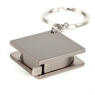 1Pc 1/1.5/2m Key Ring Tension Ruler Retractable Stainless Steel Ruler ...