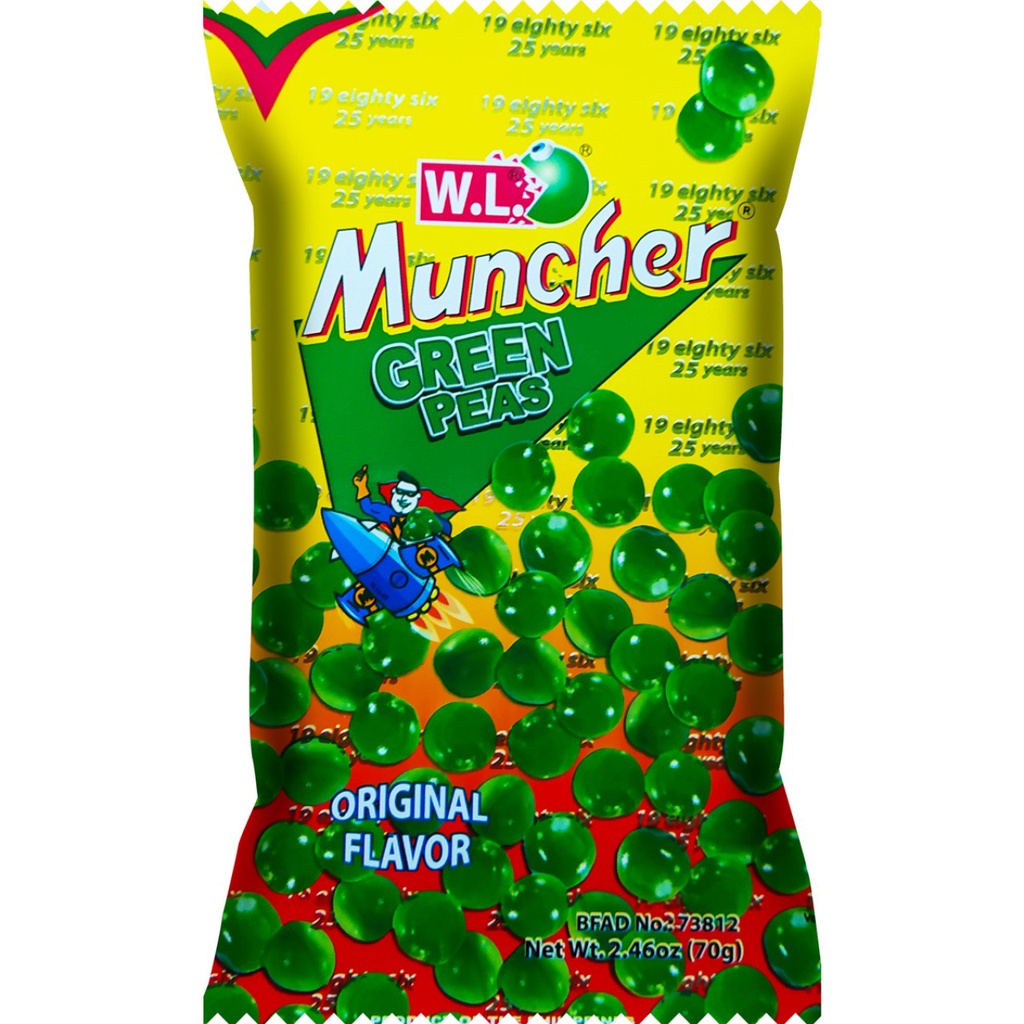 Wl Foods Muncher Green Peas Original Flavor 70g | Shopee Philippines