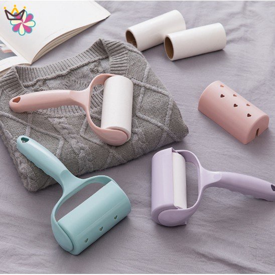 Nordic color tearable sticky hair roller with cover replaceable paper ...