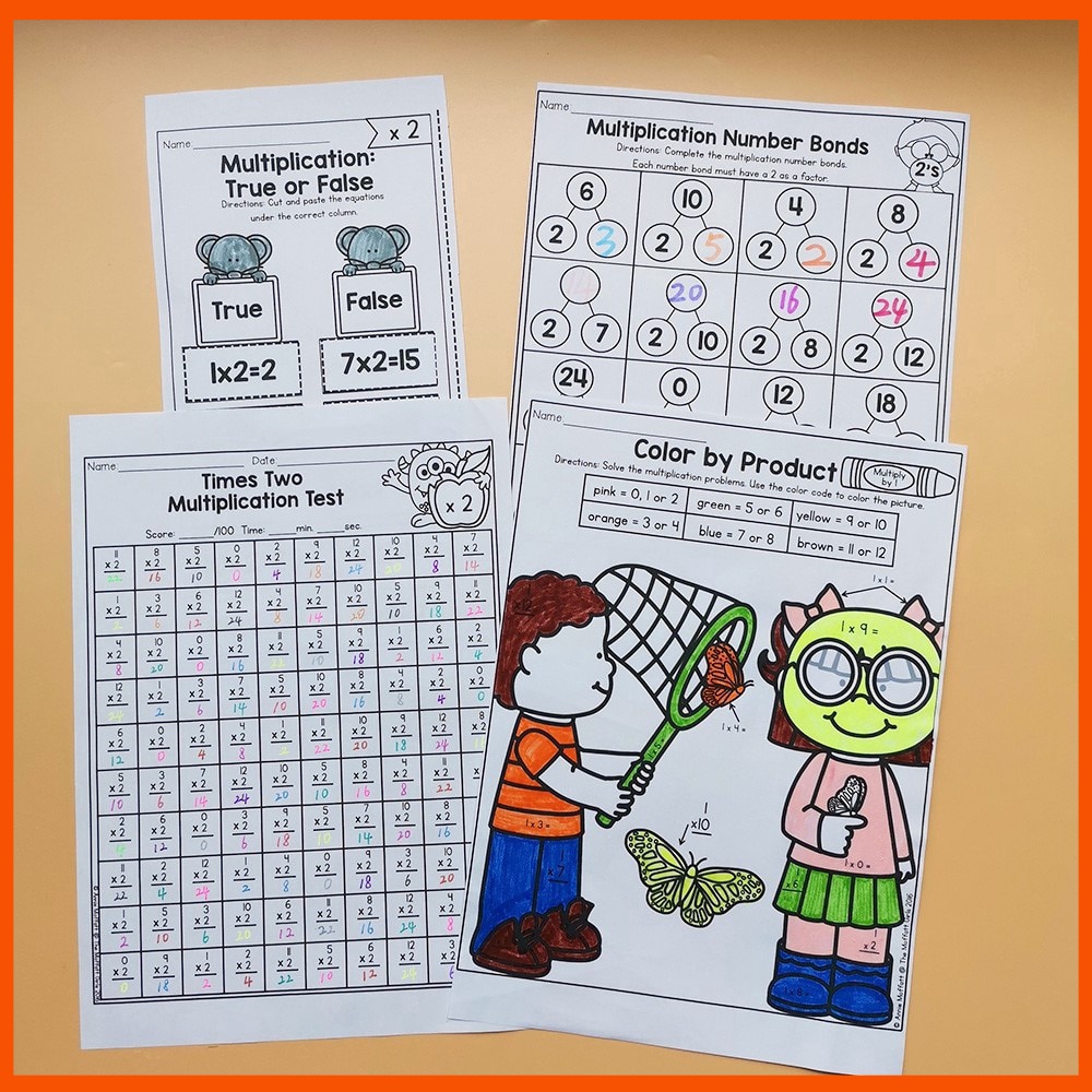 Multiplication Number Bonds Exercises Children Educational Reading ...