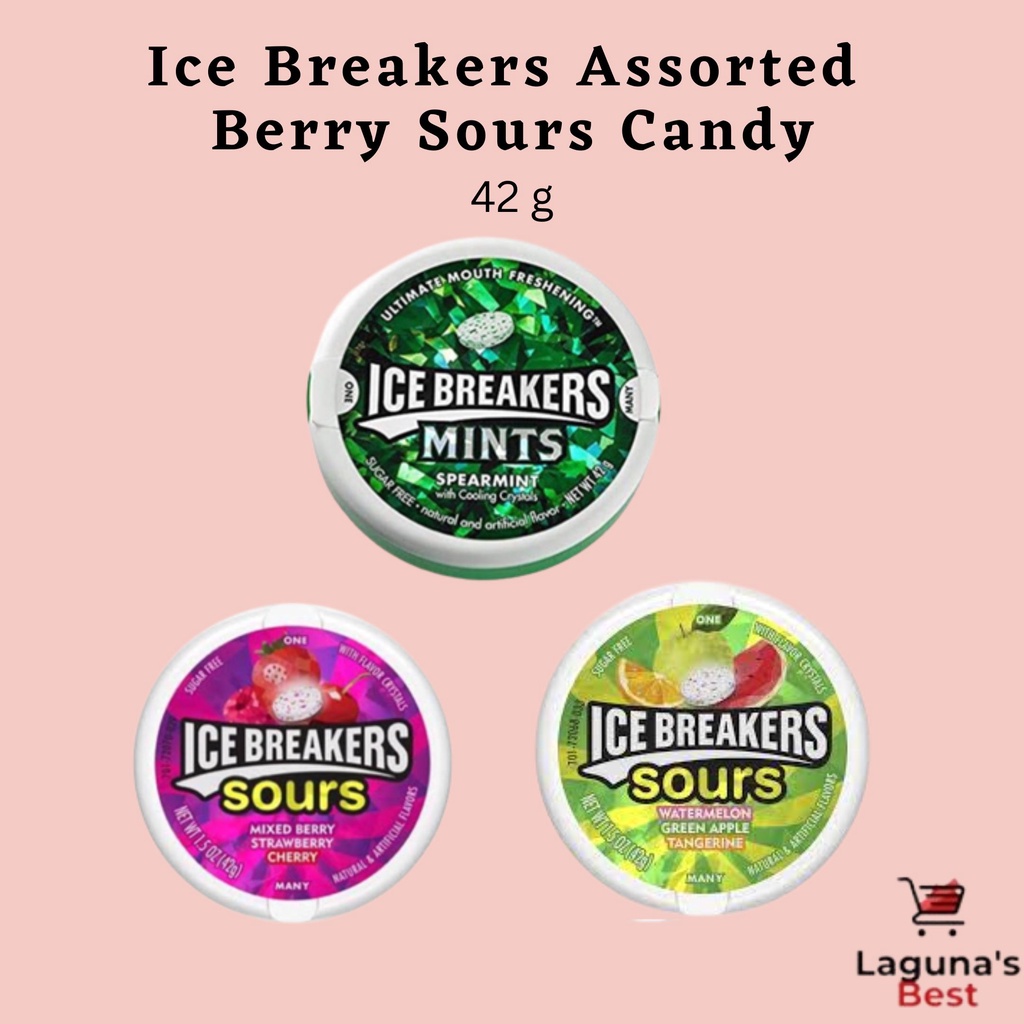 Ice Breakers Assorted Berry Sours Candy Sugar Free 42 g | Shopee ...