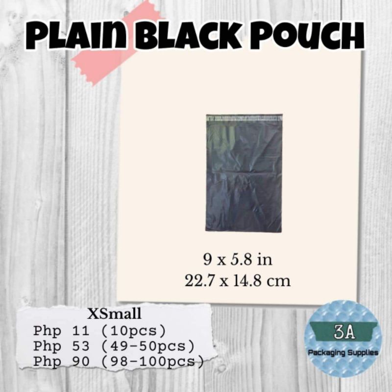 (98-100pcs) PLAIN Courier Pouch (Small) Blue, Black and White with self ...