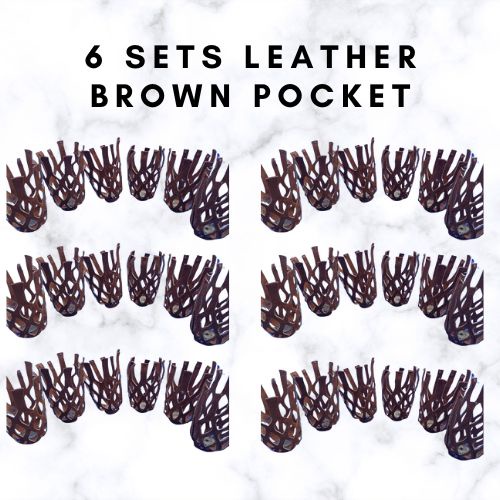 6 SETS Billiard Table Leather Pocket Standard Size 6pcs per set (brown ...