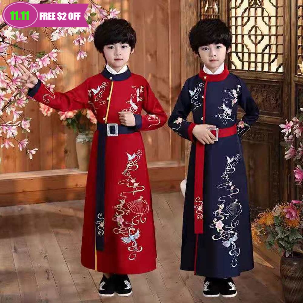 `Hanfu Dress Ancient Chinese Traditional Costume Men for Kids Boys ...