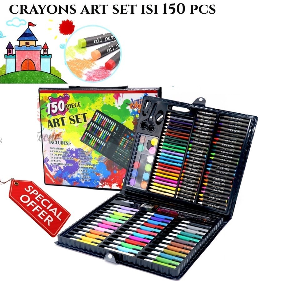 Unx ~ CRAYON Writing Tool Color FULL COLLOR 150PC // Pencil Color ...