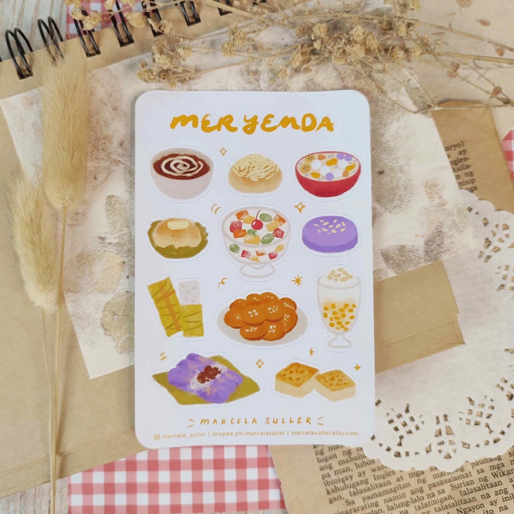 Meryenda (version 2) Filipino snacks journal planner scrapbook stickers ...