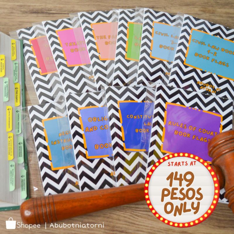 LAW BOOK FLAGS / FILING TABS | Shopee Philippines