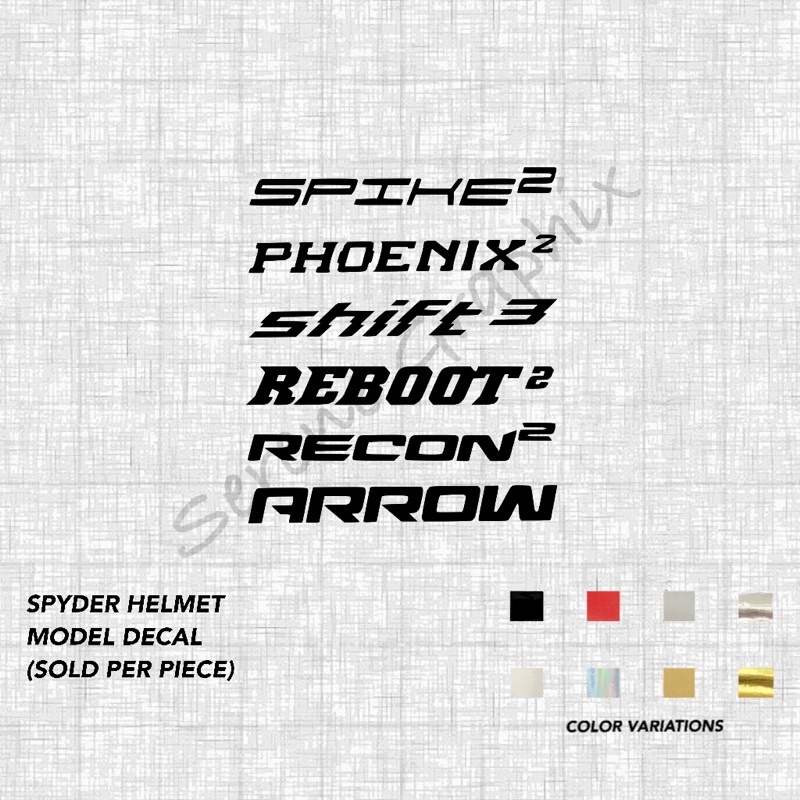 Spyder Helmet Model Decal (SOLD PER PIECE) | Shopee Philippines