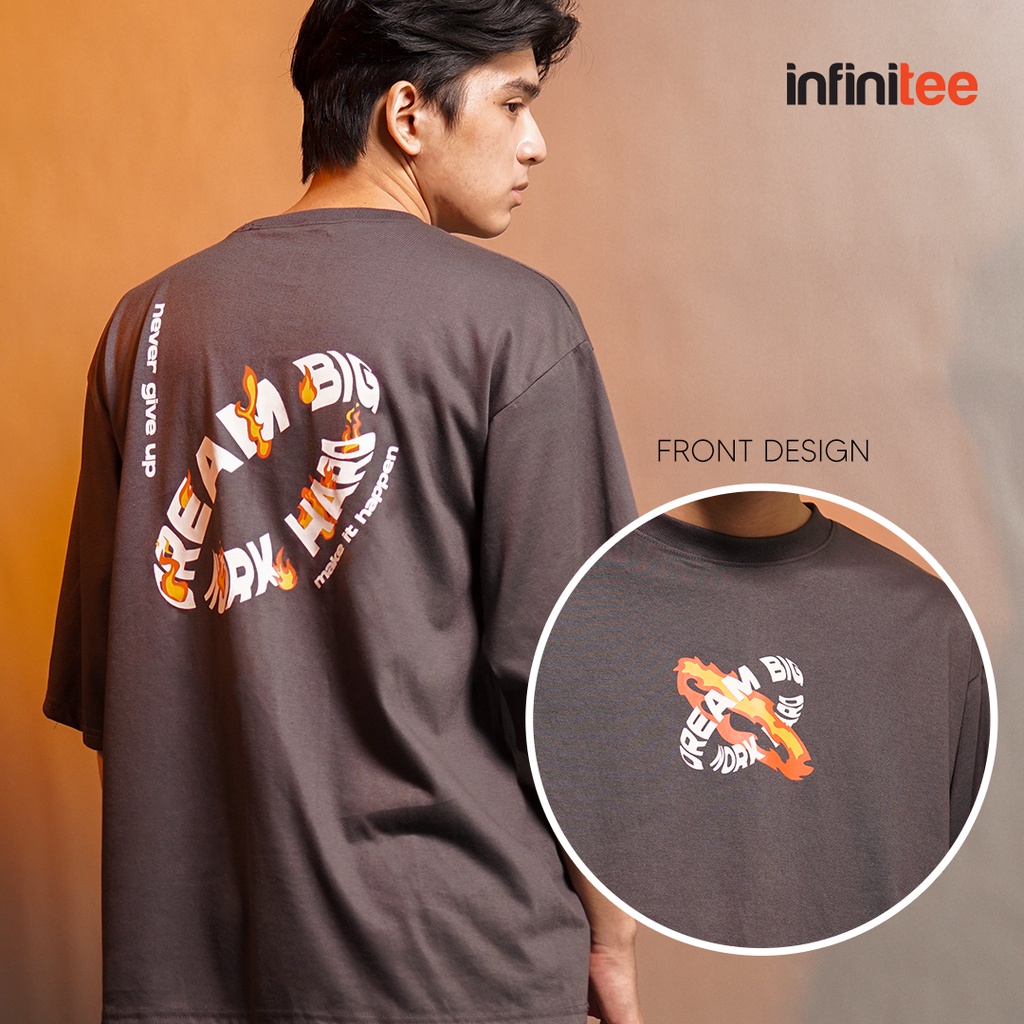 Infinitee Typographic Statement Oversized T Shirt For Men Women Plus ...