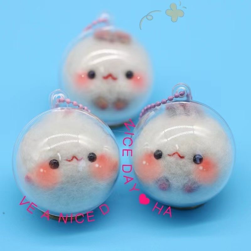 YOMICO New Arrival Wool Felt Poke Le Dwarf Rabbit Year Gift Handmade ...
