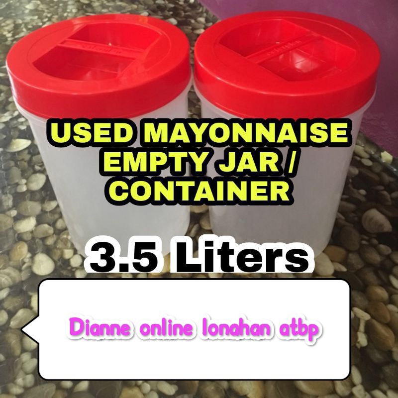 Clean Used Container / Empty Mayonnaise Container / Heavy Duty Jar 3.5 ...