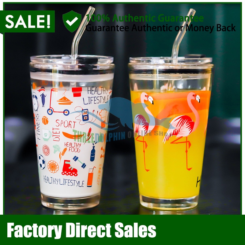 TH 450ML High Quality Korean Style Glass Mug Glass Transparent w ...