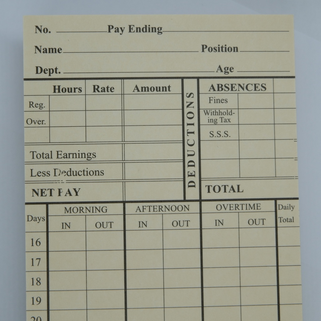 Time Card 100s Model 9000 Timecard | Shopee Philippines