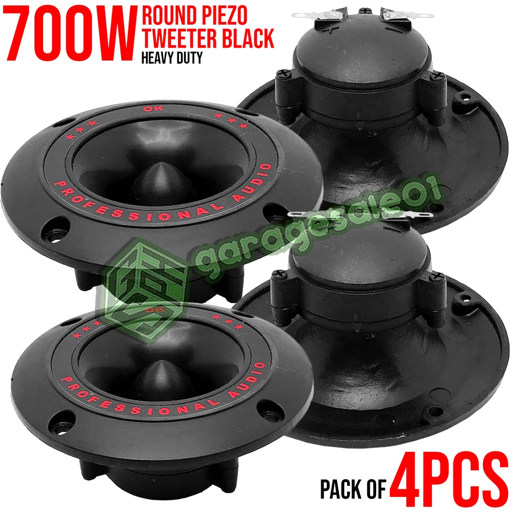 4PCS Round Piezo Bullet Tweeter Black 700W Heavy Duty | Shopee Philippines
