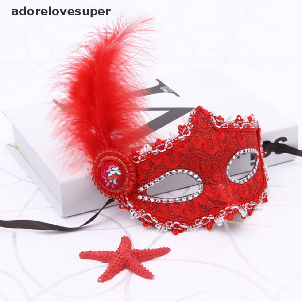 Ad1ph Sexy Ladies Masquerade Ball Mask Feather Mask Christmas Mask Halloween Mask Martijn