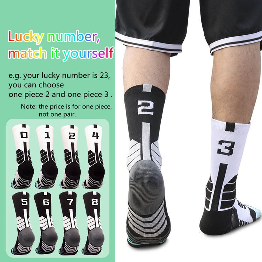 Lucky Number Socks Premium Basketball Sports Socks Triple Best Team ...