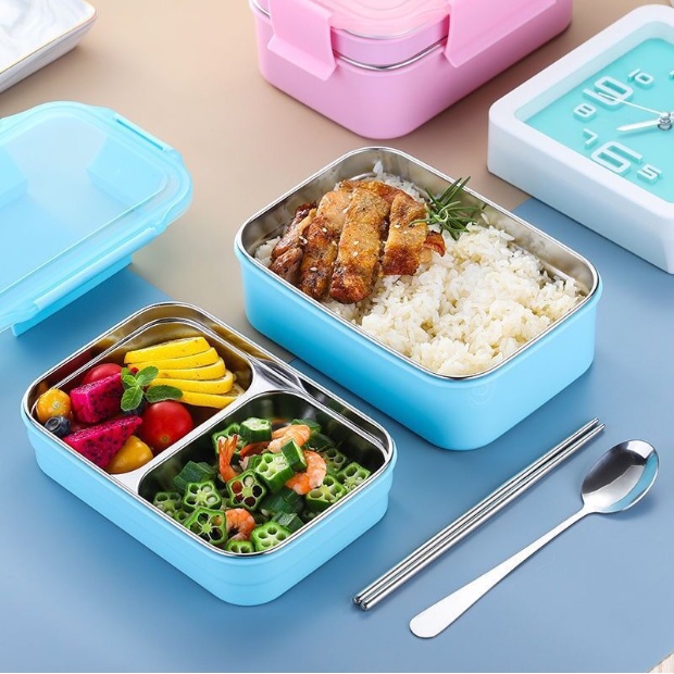 Local shipment Lunch Box Insulation Double-Layer 304 Stainless Steel ...