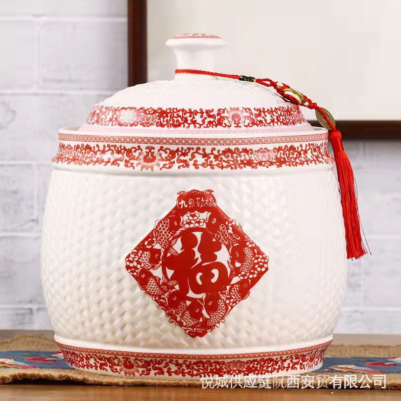 【In stock】[High Quality]ceramic rice storage/Ceramic Rice Storage/Rice ...