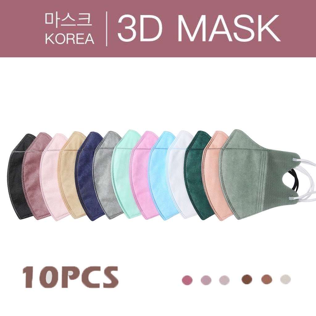 KF94 10pcs 3D Korea Face Mask Non-woven Protection Filter 3D Anti Viral Mask Korea Style ...