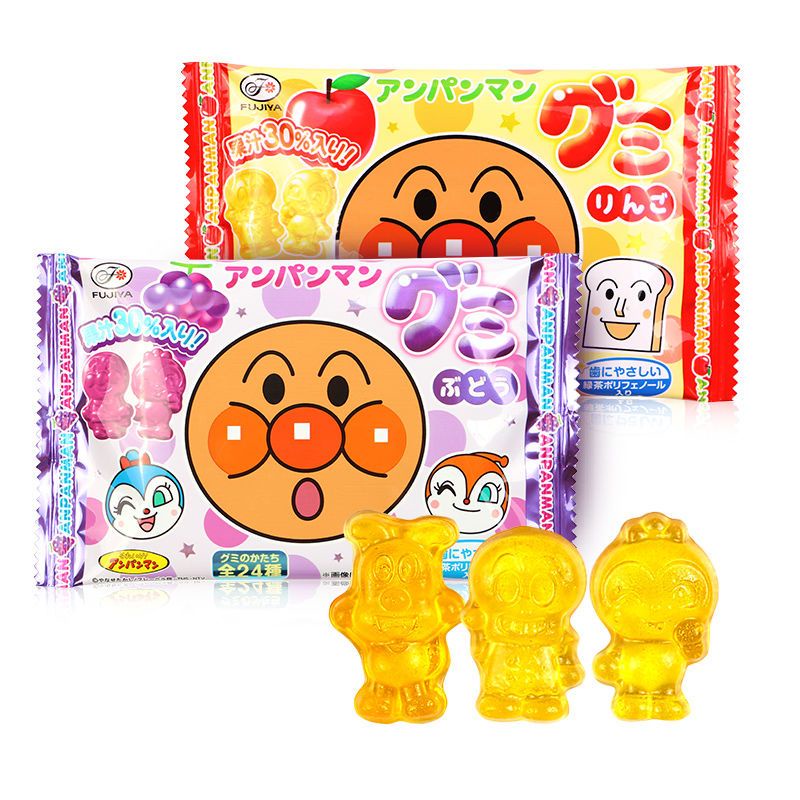 [1 bag] Japan Imported Fujiya Anpanman Assorted Fruit Juice 19g Gummy QQ Candy Wedding | Shopee ...